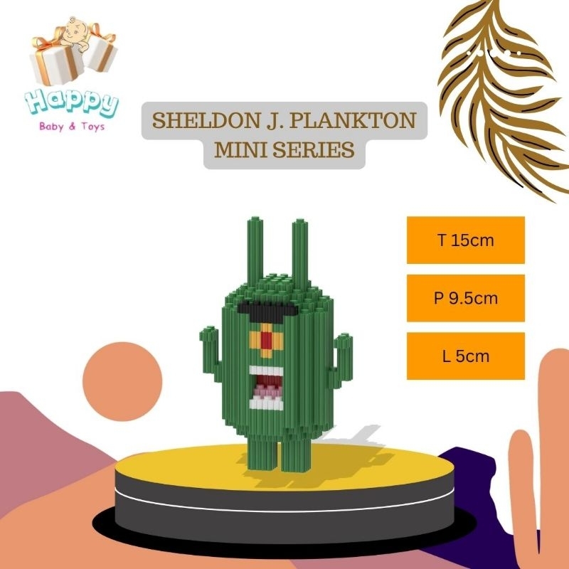 Jual Nano Blocks Plankton Series Spongebob Mini 3D, Mainan Block Susun ...