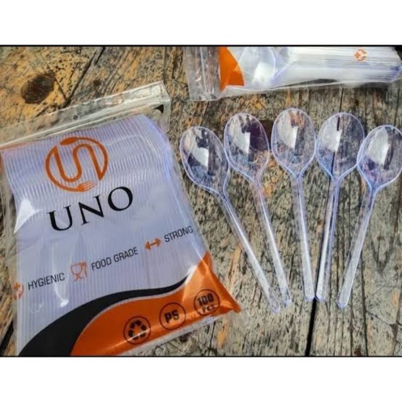 Jual Sendok Plastik Sendok Bening Sendok Makan Panjang | Shopee Indonesia