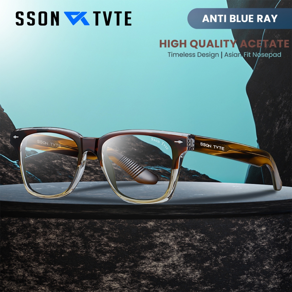 Jual SSON TVTE Frame Kacamata Lensa Minus Pria Wanita Frame Wayfarer ...
