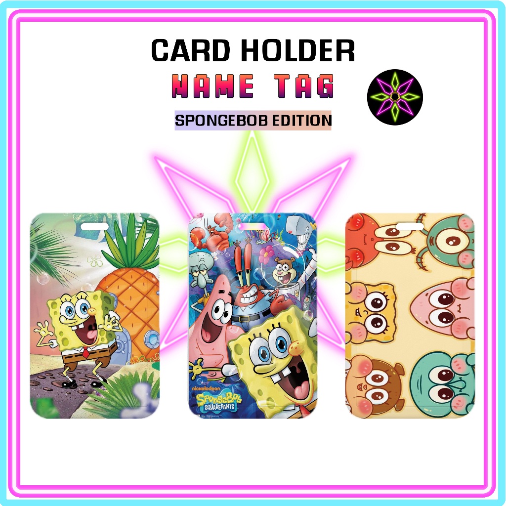 Jual Hikari Print ID Card Holder Spongebob Squarepants Edition Nametag ...