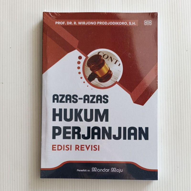 Jual Azas Azas Hukum Perjanjian Edisi Revisi Prof.Dr.R. Wirjono ...