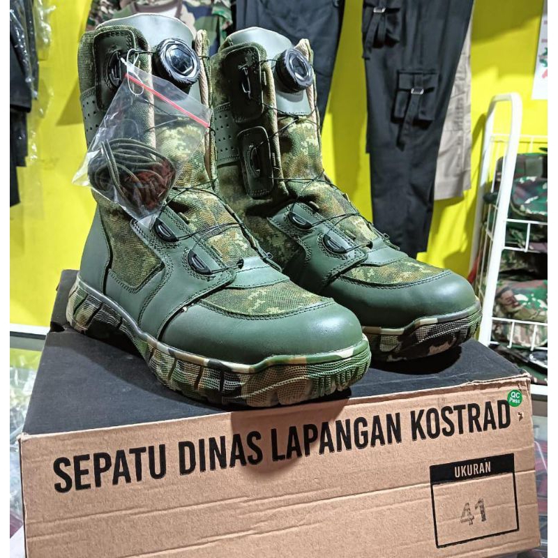 Jual Sepatu PDL Jatah Kostrad TNI-AD Tali Putar. | Shopee Indonesia