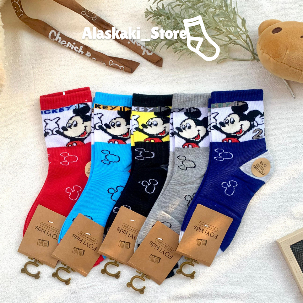 Jual Kaos kaki anak Karakter Hello Kitty // KAOS KAKI ANAK Mickey Mouse ...