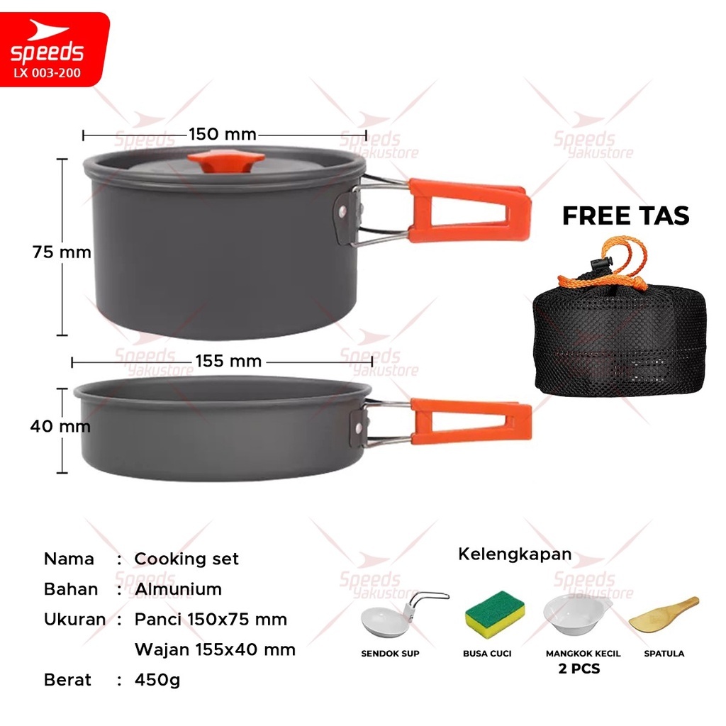Jual SPEEDS Alat Masak Camping Set Mini Cooking | Shopee Indonesia