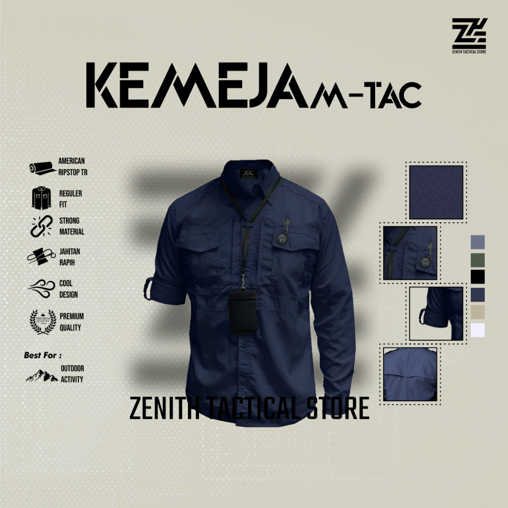 Jual Kemeja Tactical Lapangan M-Tac Lengan Panjang Pria Wanita Premium ...
