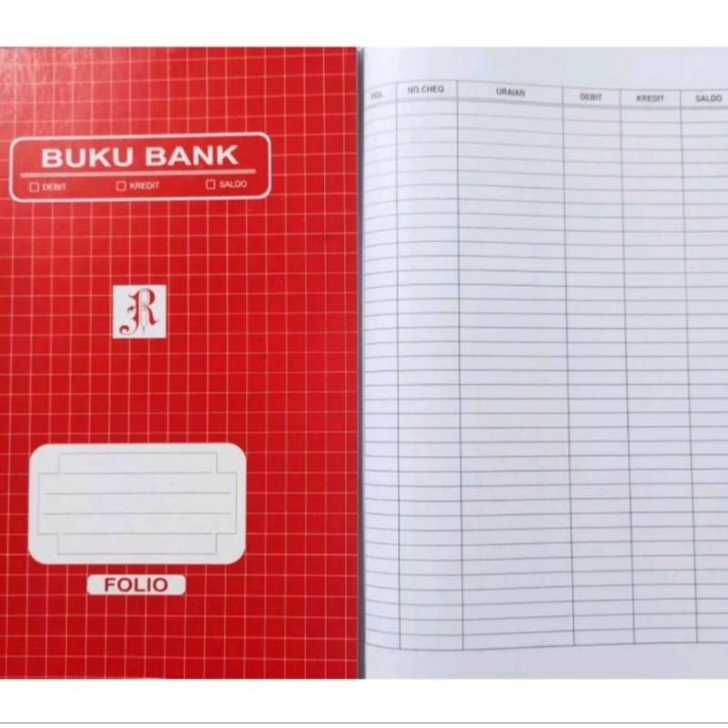 Jual buku bank F4 satuan (1buku) / buku bank folio / buku bank kwarto ...