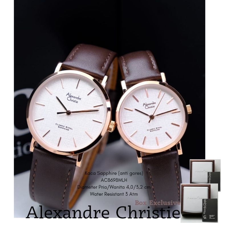 Jual ORIGINAL jam tangan couple Alexandre Christie AC 8698 1007 garansi ...