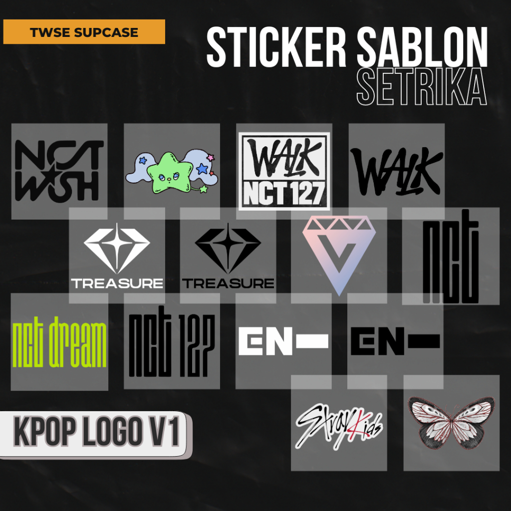 Jual STICKER SABLON SETRIKA KPOP LOGO VOL 1 FANMADE UNOFFICIAL ...