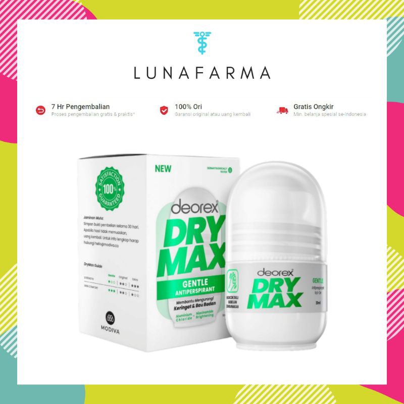 Jual Deorex DryMax Gentle - Clinical Antiperspirant Roll On 30 ml / Solusi Keringat Berlebih dan ...