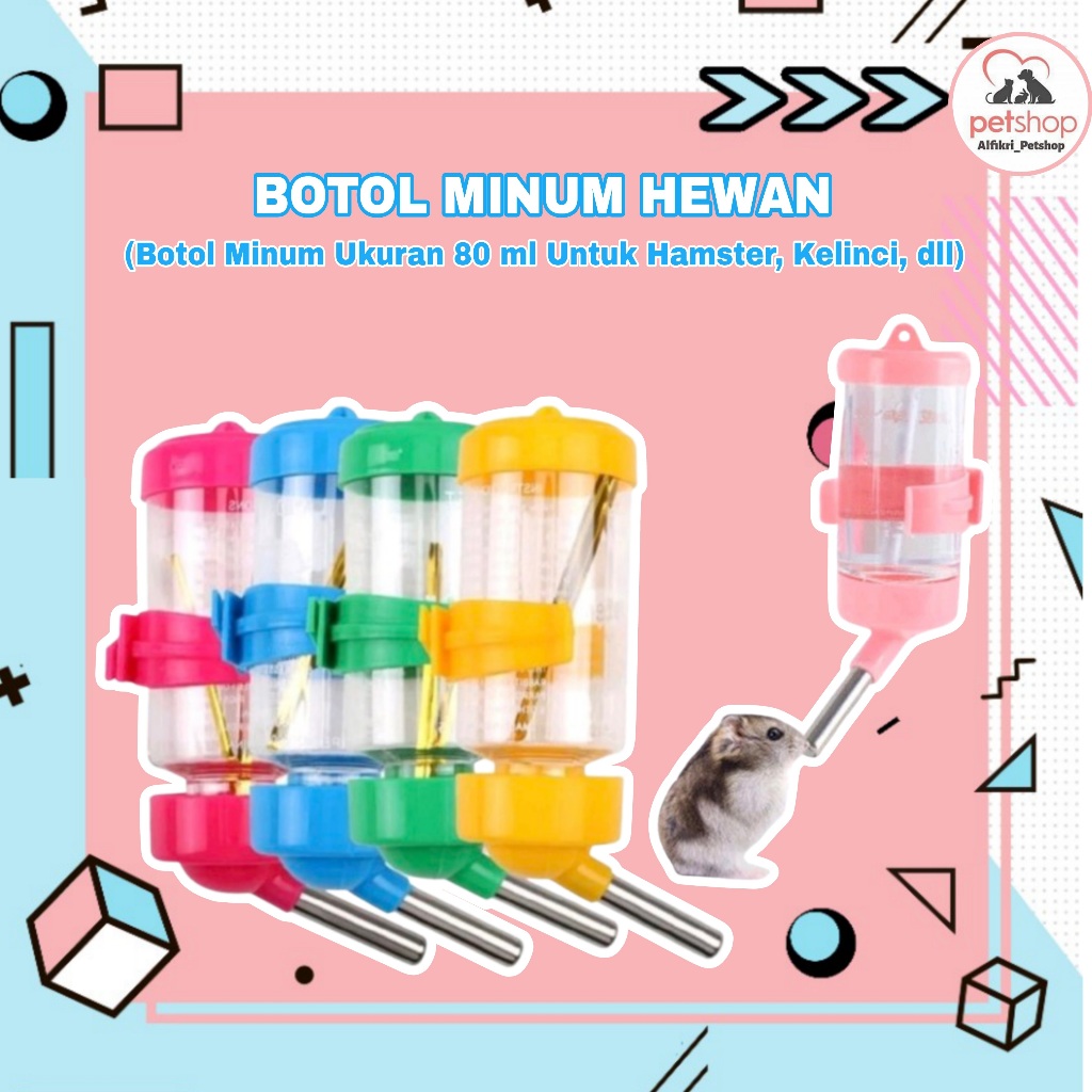 Jual Botol Minum Hewan 80 ml tempat Minum Gantung Hamster dan Kelinci ...