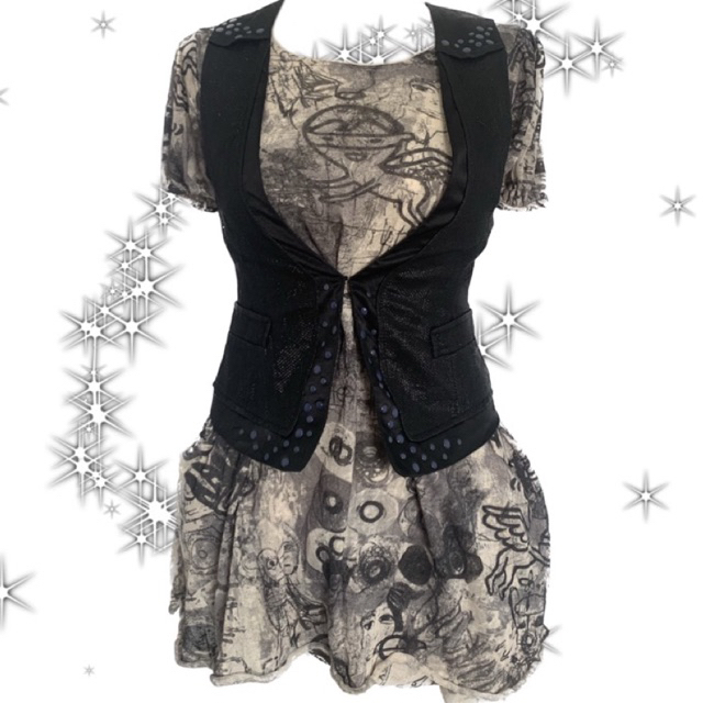 Jual Grunge Fairy Core Goth Y2k Preloved Top and Bottom ...