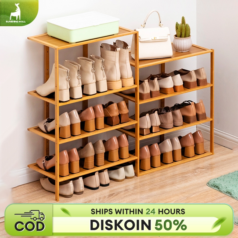 Jual Rak Sepatu Portabel Rak Sepatu Aesthetic Susun Rak Sepatu Kayu ...