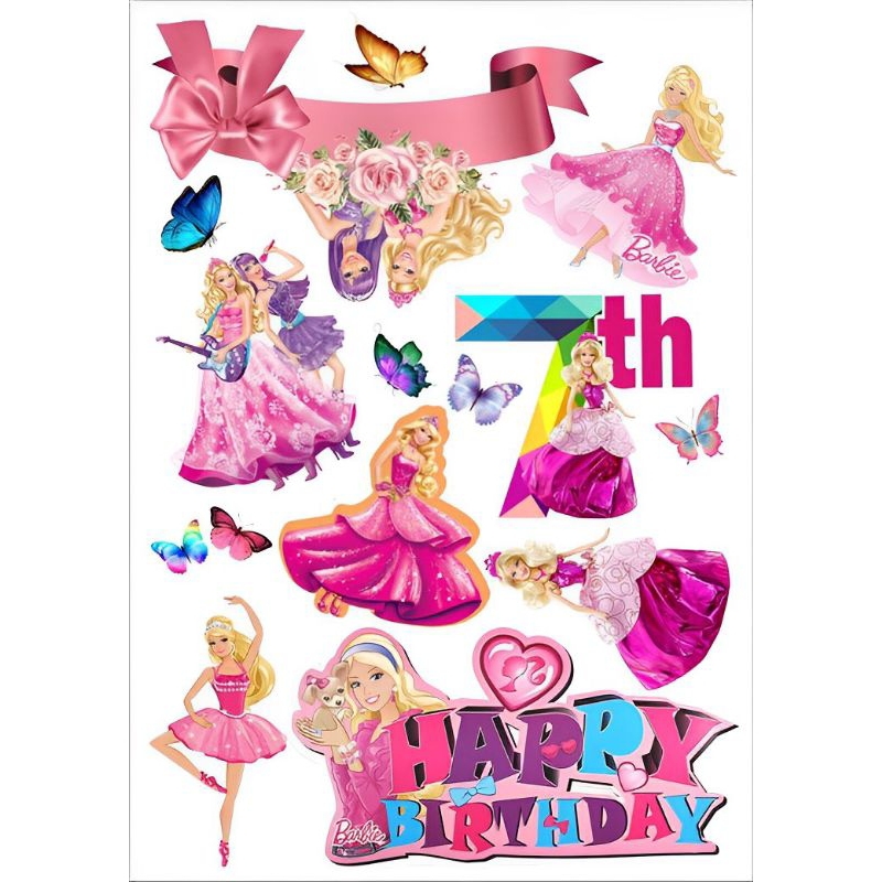 Jual Topper cake Barbie karakter ulang tahun set | Shopee Indonesia