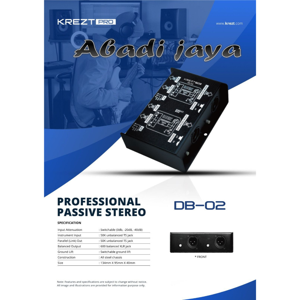 Jual Direct Box KREZT PRO DB-02 Passive Stereo DI BOX Pasif | Shopee Indonesia