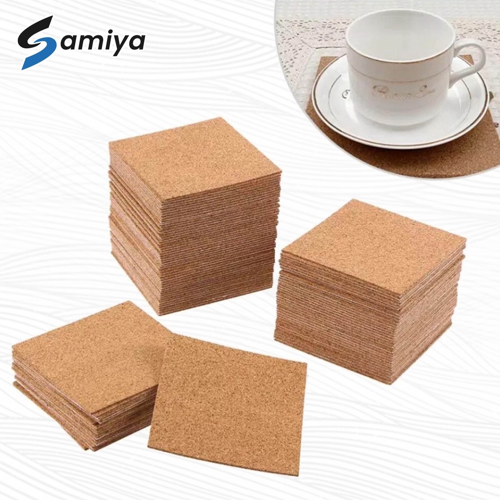Jual Potongan 15 Semua Barang Tatakan gelas kotak cork square coaster ...