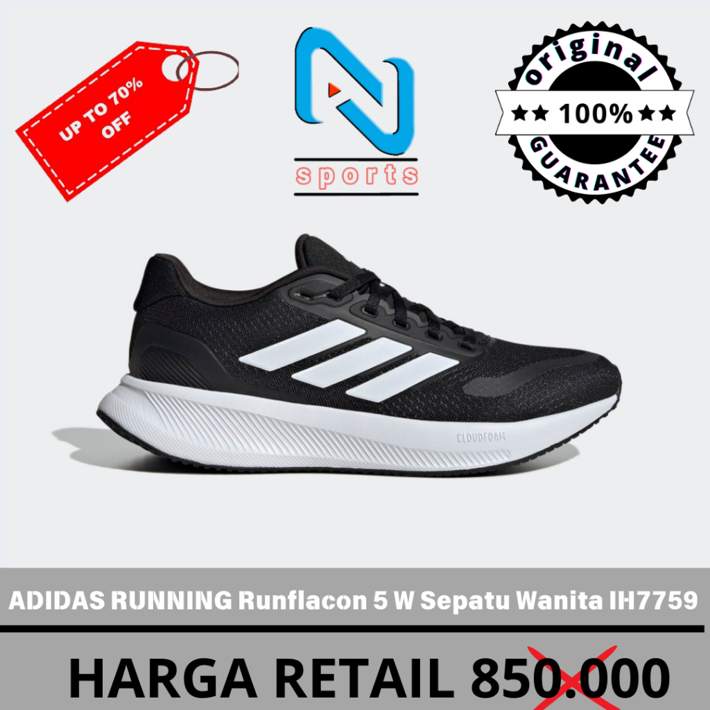 Jual ADIDAS RUNNING Runfalcon 5 W Sepatu Wanita IH7759 Original 100% ...