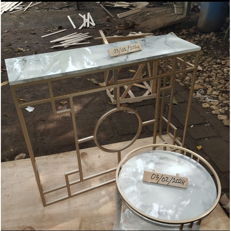 Jual Meja Console Type C Console Table Minimalis Modern Meja Dekorasi ...