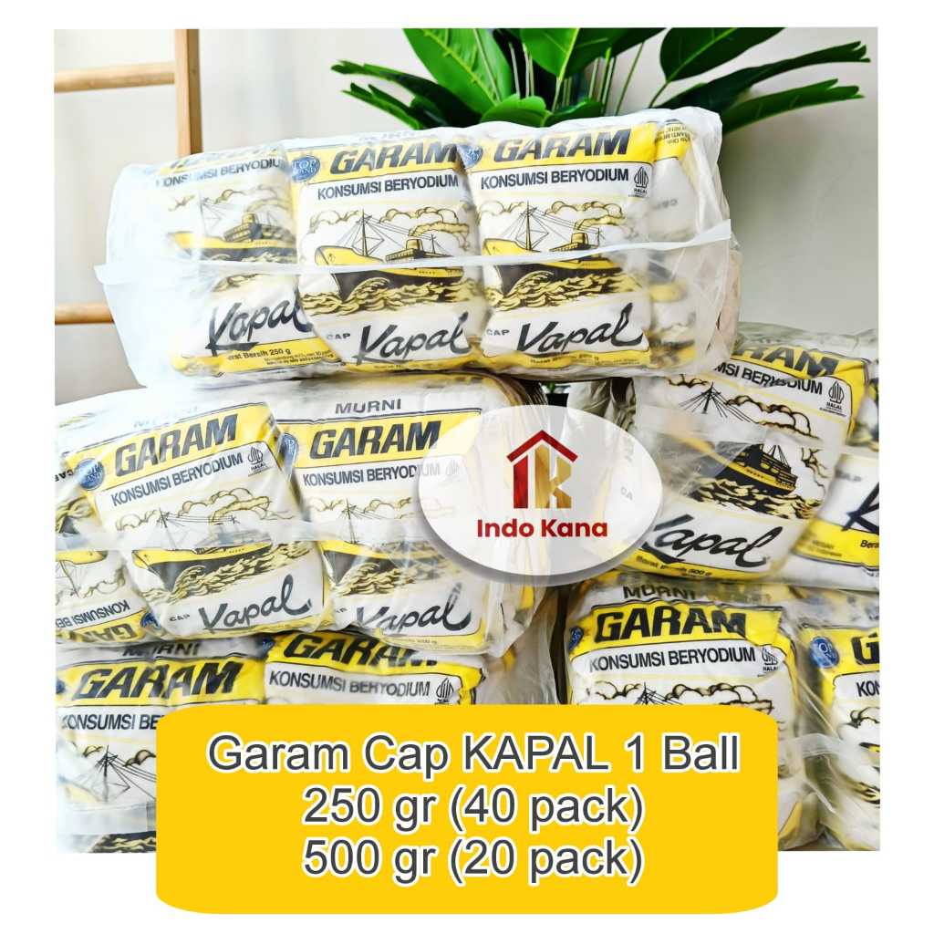 Jual Garam Cap KAPAL 250/500GR (1 BALL) | Shopee Indonesia