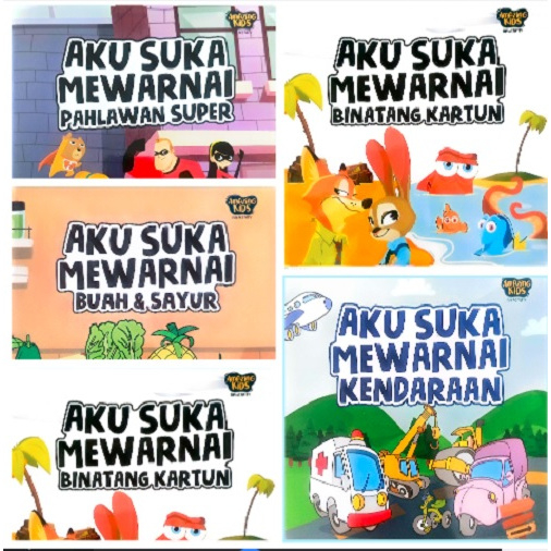 Jual Buku Gambar Mewarnai Anak Aku Suka Mewarnai Binatang Kartun Anak ...