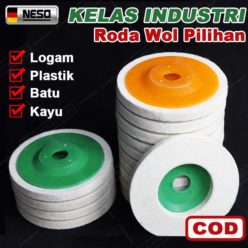 Jual NESO Roda Wol Pilihan 4 Inch wool wheel Mata Gerinda Poles Body ...