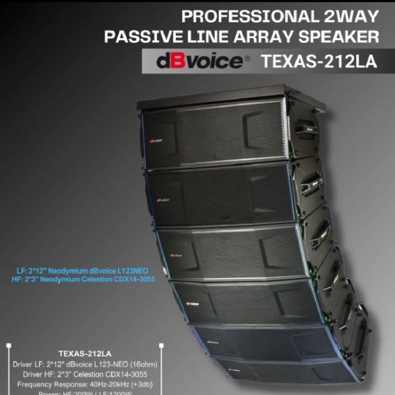Jual Speaker line array dBvoice TEXAS 212 LA original 2x12 inch array ...