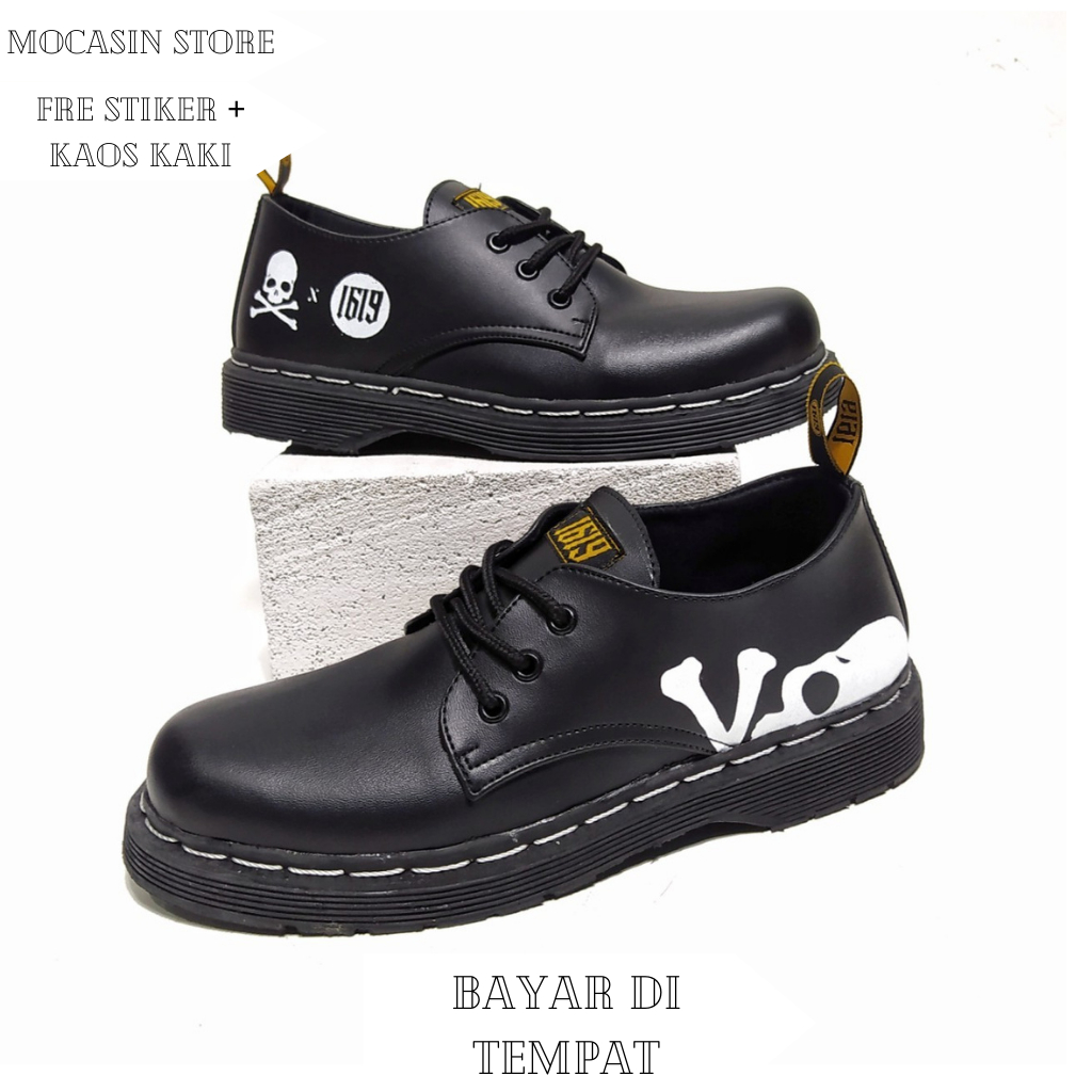 Jual BLACK HIDDEN - Sepatu Boots Pria Docmart Low Fashion Kerja Kantor ...