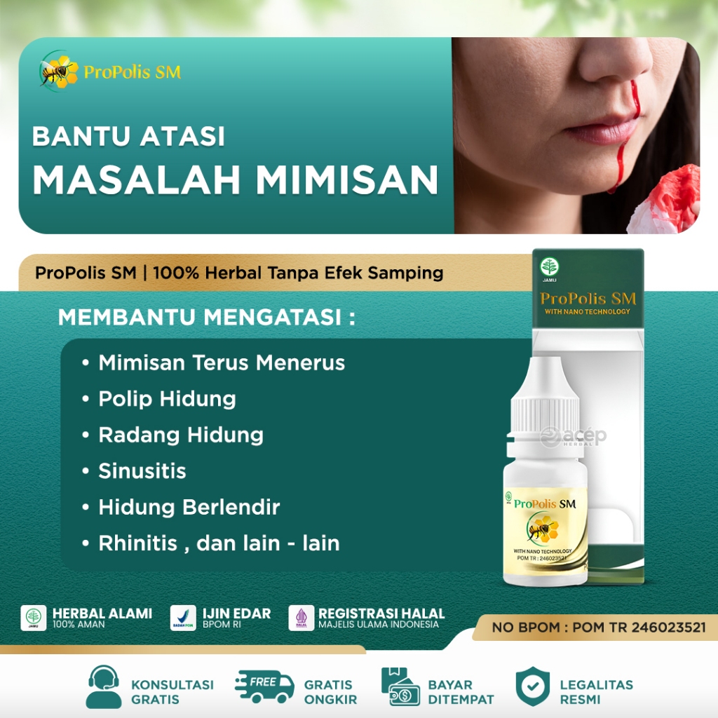 Jual Obat Sering Mimisan Epistaksis Polip Radang Hidung Sinusitis ...