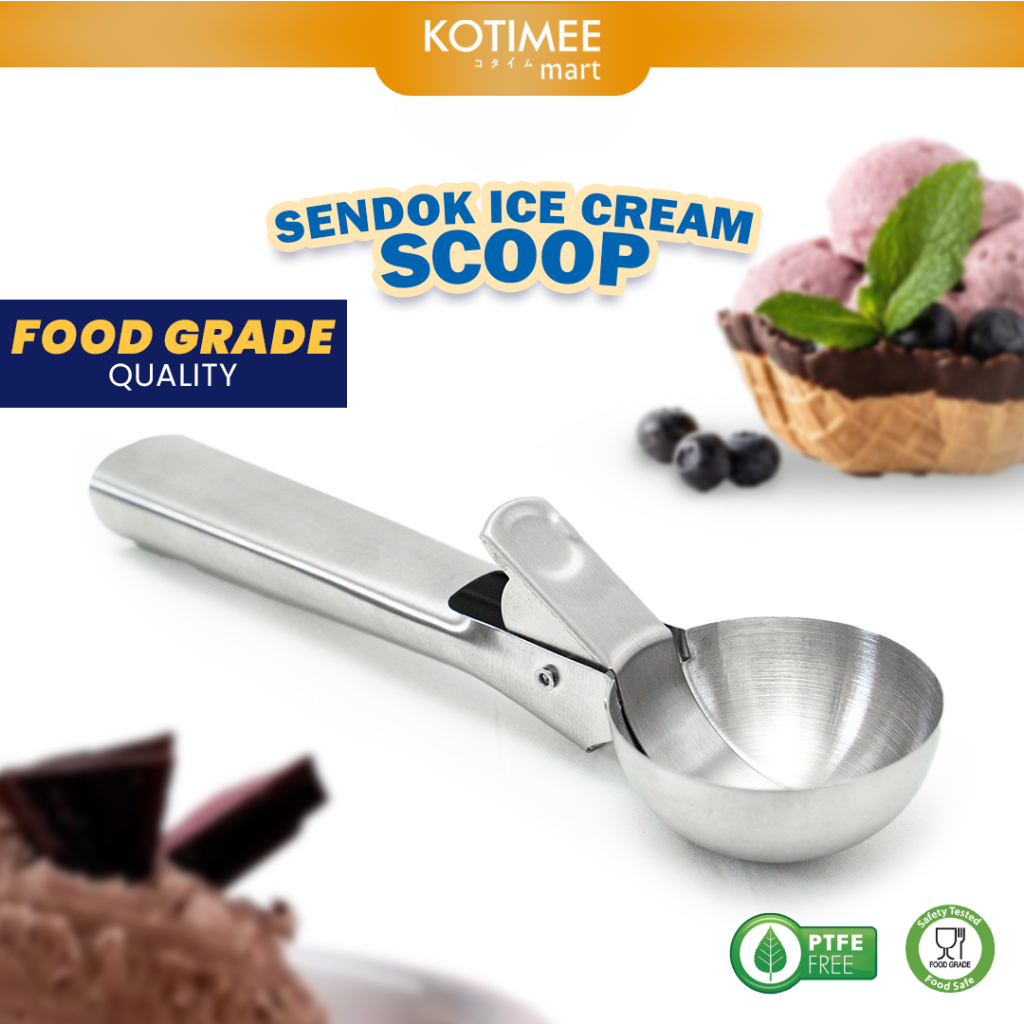 Jual Ice Cream Scoop Sendok Es Krim Buah Dessert Stainless Steel Tebal ...