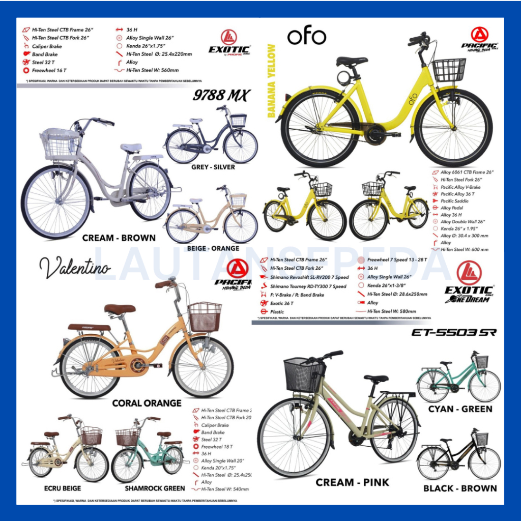 Jual (TERMURAH) Mini 24 26 wimcycle seonna pacific ofo ravella xt ...