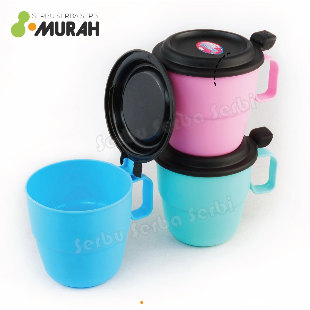 Jual SERBU MURAH - Gelas VENETA Plastik (D=8cm) Mug Tutup Cangkir Kopi ...