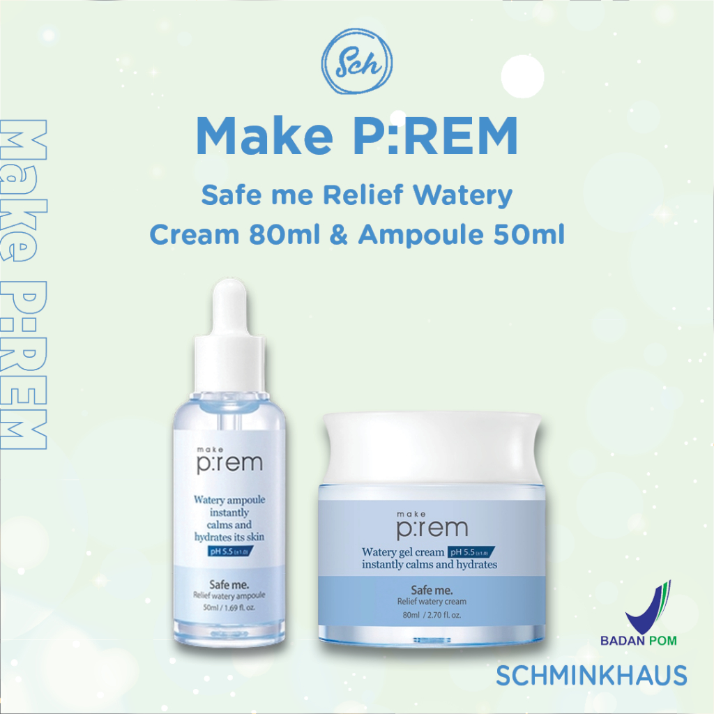 Jual [BPOM] MAKE PREM / MAKE P:REM Safe me Relief Watery ( Cream 80ml ...