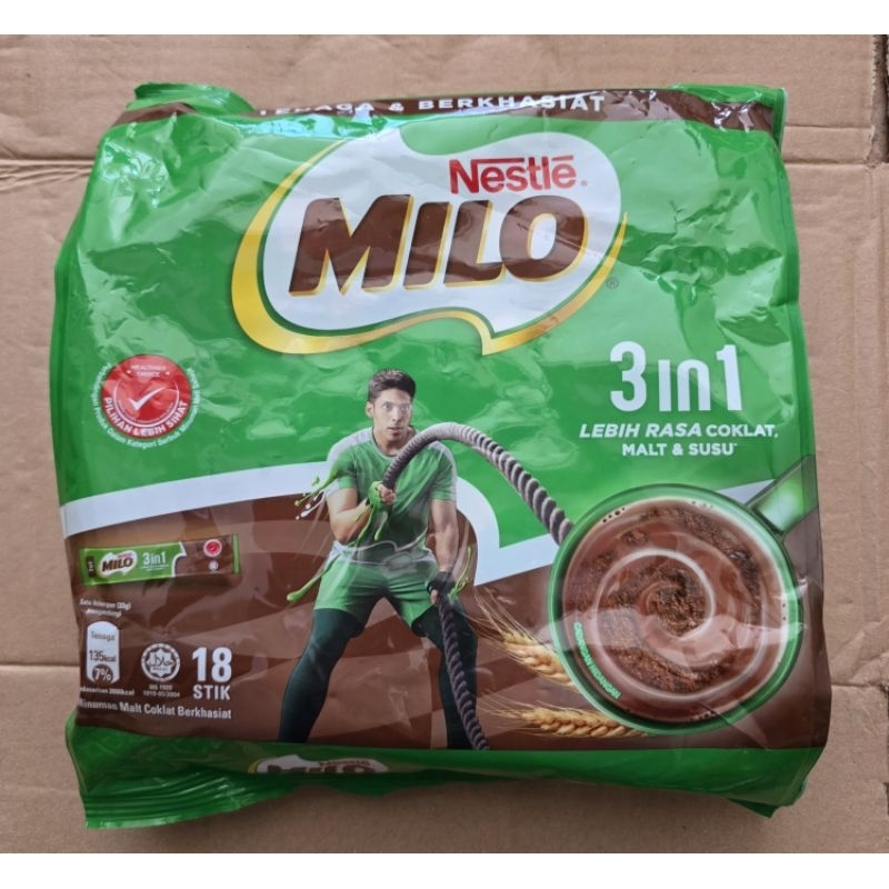 Jual Milo 3in1 Original Malaysia (18 stik x 33 gram) | Shopee Indonesia