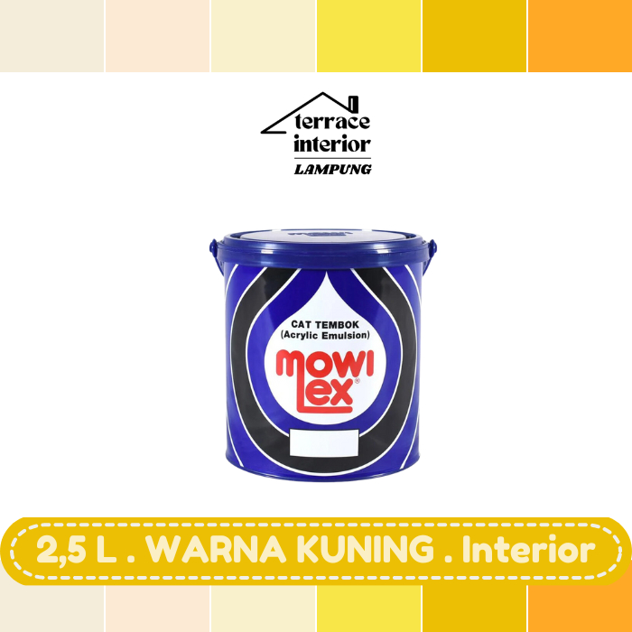Jual Cat Tembok Mowilex Emulsion warna Kuning 2.5 L | Shopee Indonesia