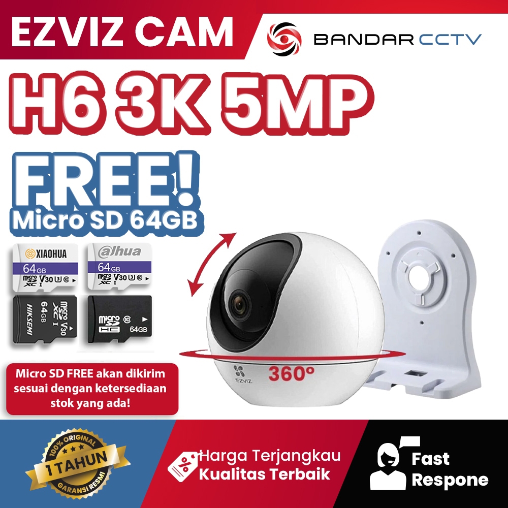 Jual EZVIZ H6 3K 5MP Smart Home Wi-Fi Camera | Shopee Indonesia
