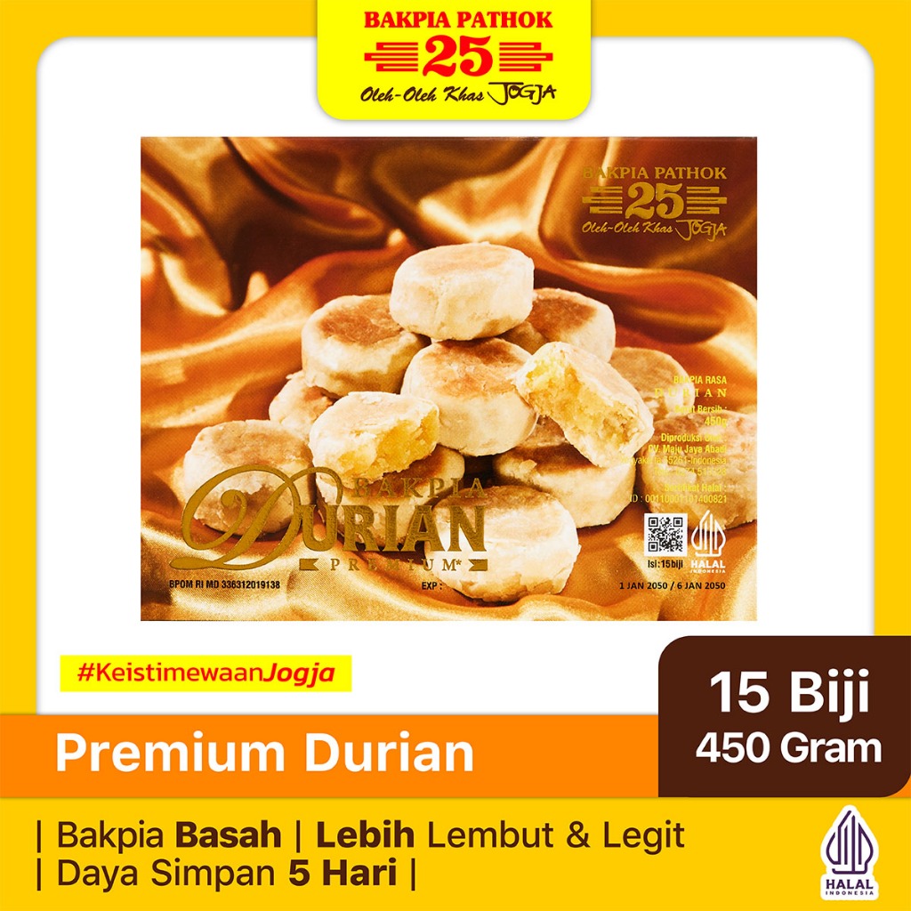 Jual Bakpia Pathok 25 Premium Durian | Shopee Indonesia