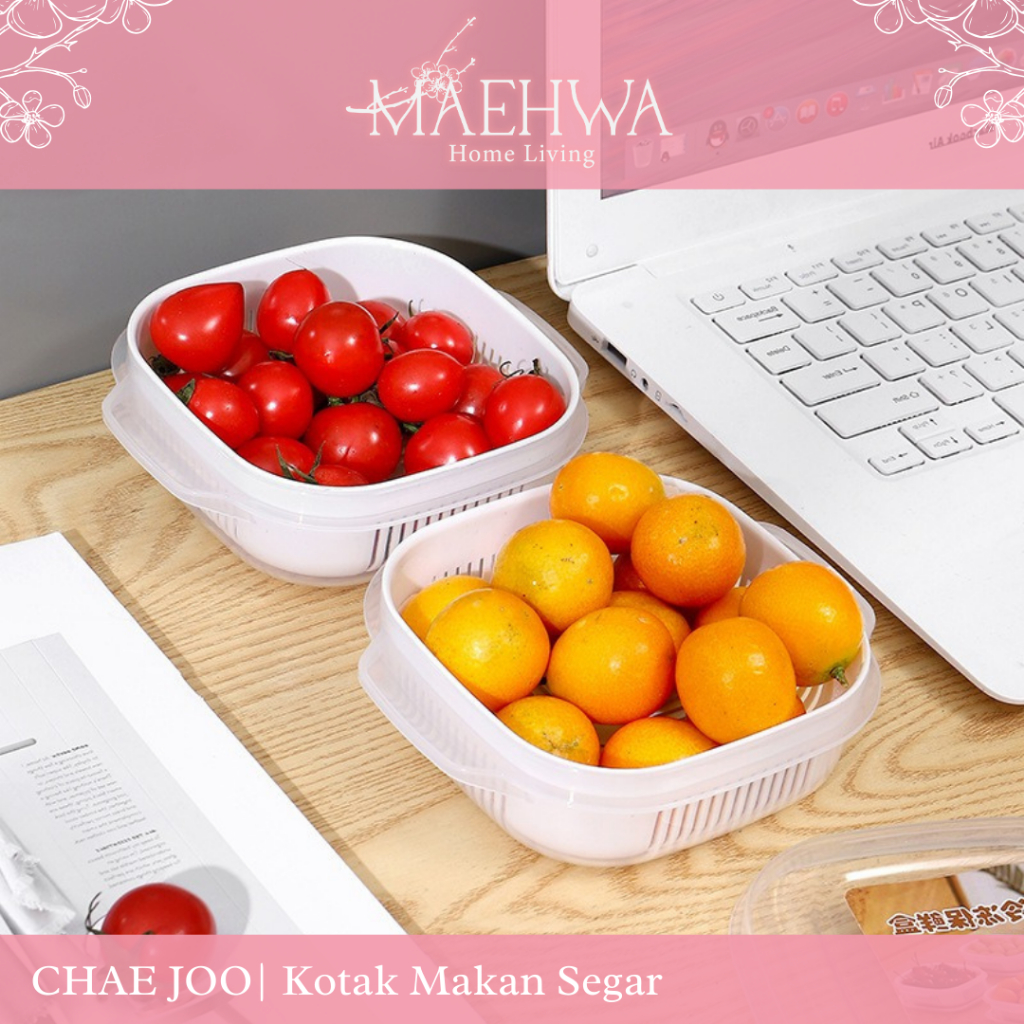 Jual MAEHWA - CHAE JOO Container Kulkas Sayur Buah Minimalis Drainer ...