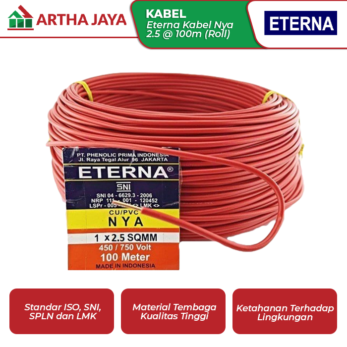 Jual ETERNA Kabel NYA 2.5 / Kabel Listrik NYA 2,5 mm | Shopee Indonesia
