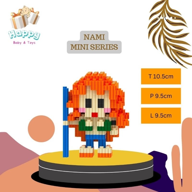 Jual Nano Blocks Nami Series One Piece Mini 3D, Mainan Block Susun ...