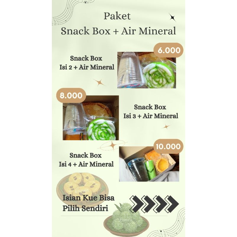 Jual SNACK BOX + AIR MINERAL / SNACK BOX JAJAN BASAH TERMURAHH BISA REQ ...