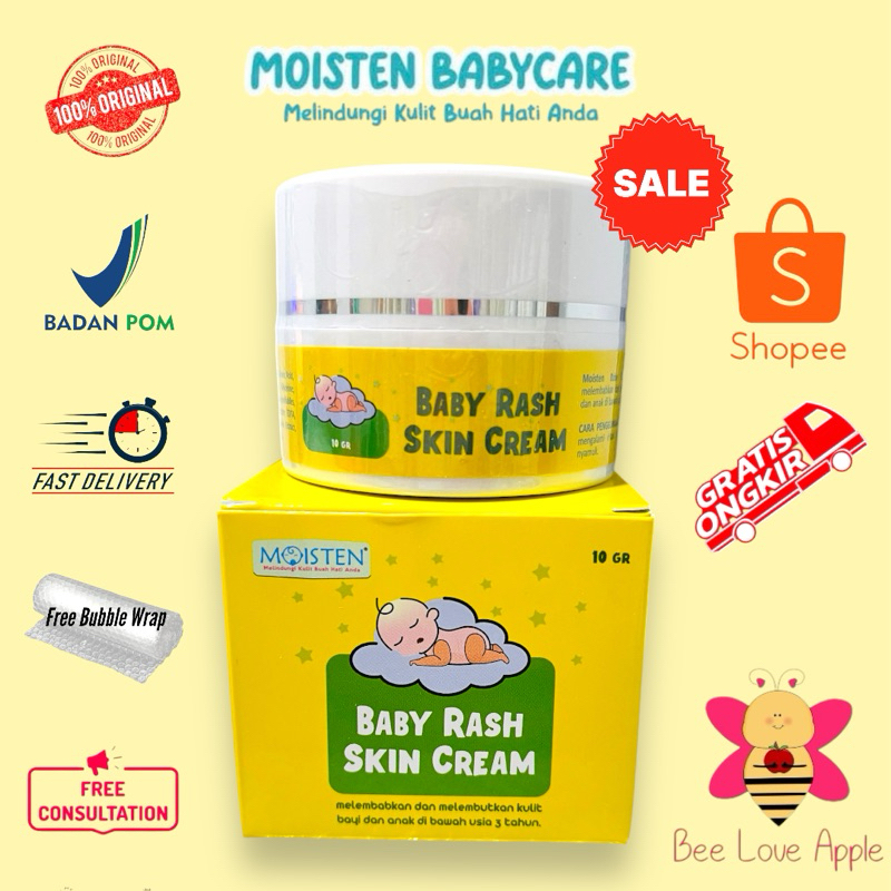 Jual Moisten Baby Rash Skin Cream Original - Cream Anti Iritasi Kulit ...