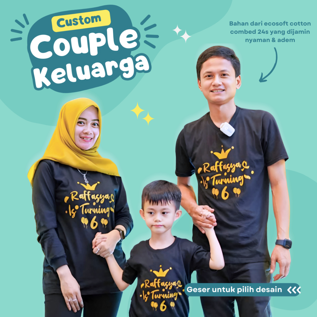 Jual ENZO Kaos Custom Anak & Dewasa | Baju Atasan Couple Family ...