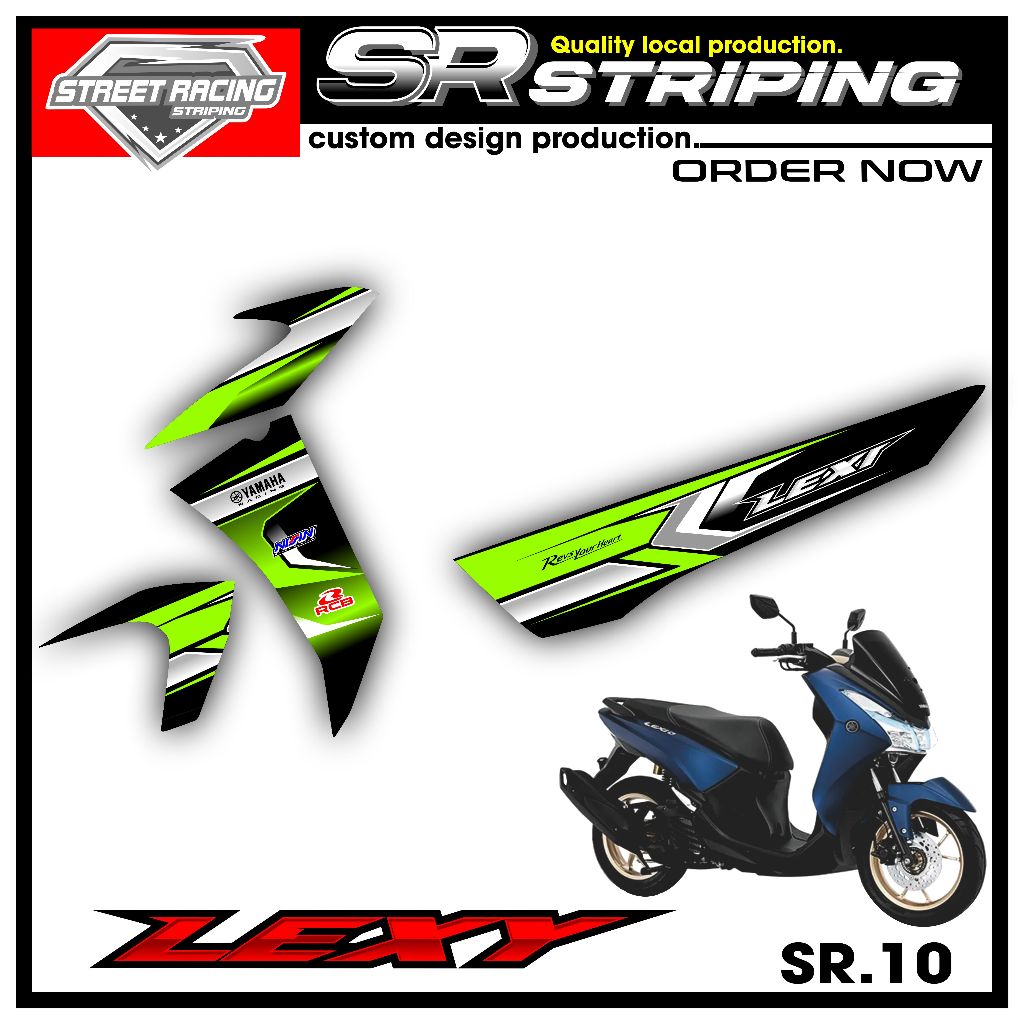 Jual Decal Stiker Sticker Striping List Variasi Motor Yamaha Lexi ...