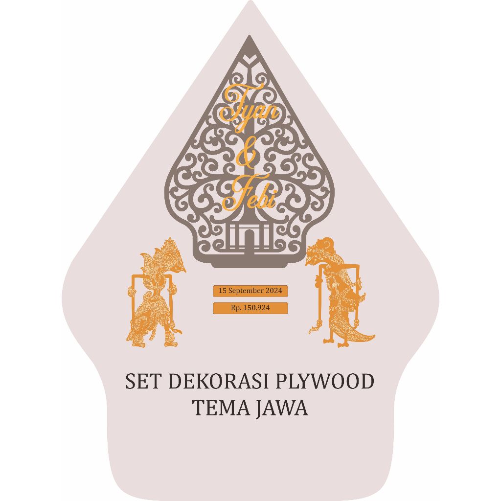 Jual 1 SET GUNUNGAN PLYWOOD WAYANG GOLD ISIAN MAHAR TEMA JAWA | Shopee ...