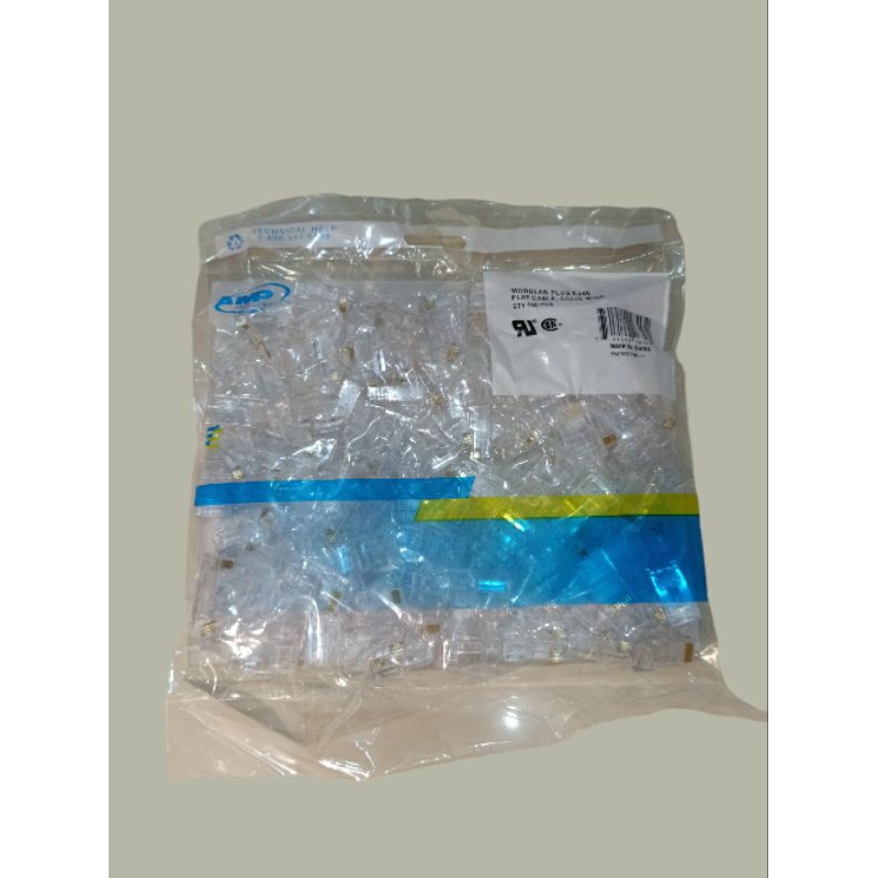 Jual AMP Connector RJ45 Cat5e 100 Pc | Shopee Indonesia