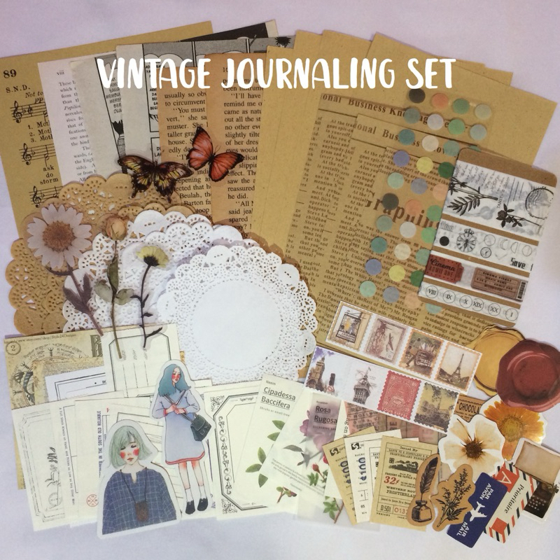 Jual Vintage Journaling Set (Versi Lengkap) | Shopee Indonesia