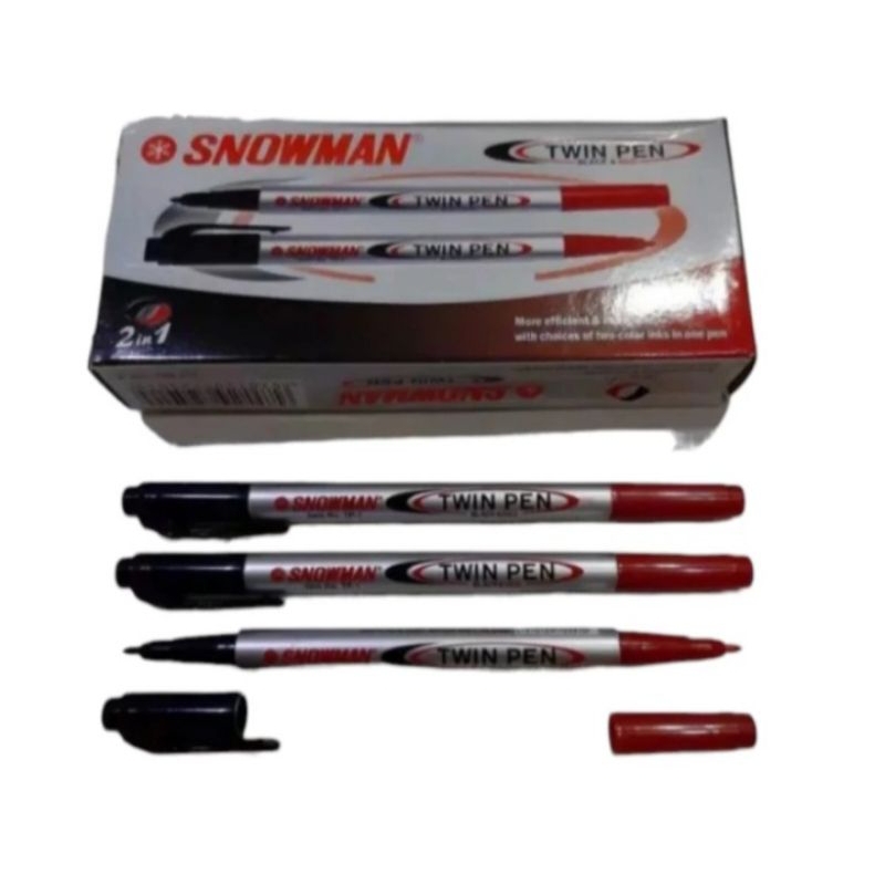 Jual SPIDOL SNOWMAN TWIN PEN | Shopee Indonesia