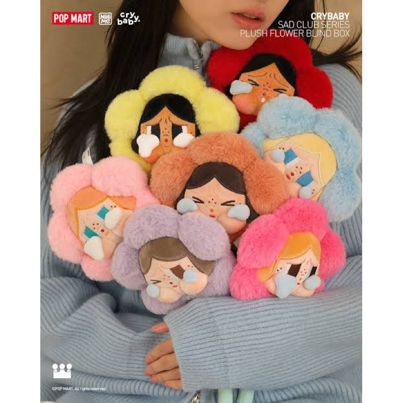 Jual Pop Mart Cry Baby Sadclub Flower Plush and Cry baby series ...