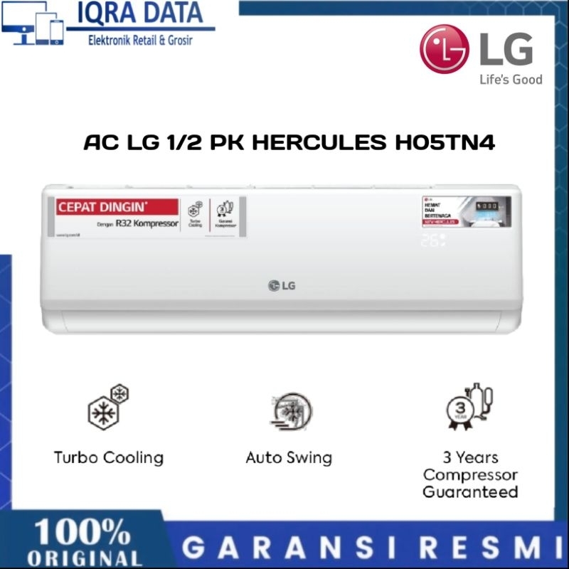 Jual AC LG 1/2 PK R32 HERCULES H05TN4 Garansi Resmi 3 Tahun | Shopee ...