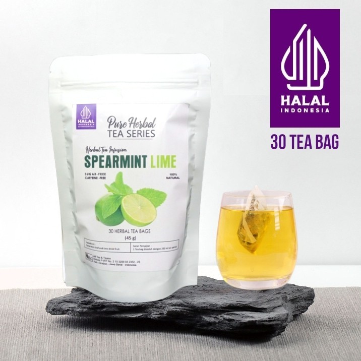 Jual Spearmint Lime Tea | Teh Spearmint plus Dried Lime Fruit (30 Tea Bag) | Shopee Indonesia