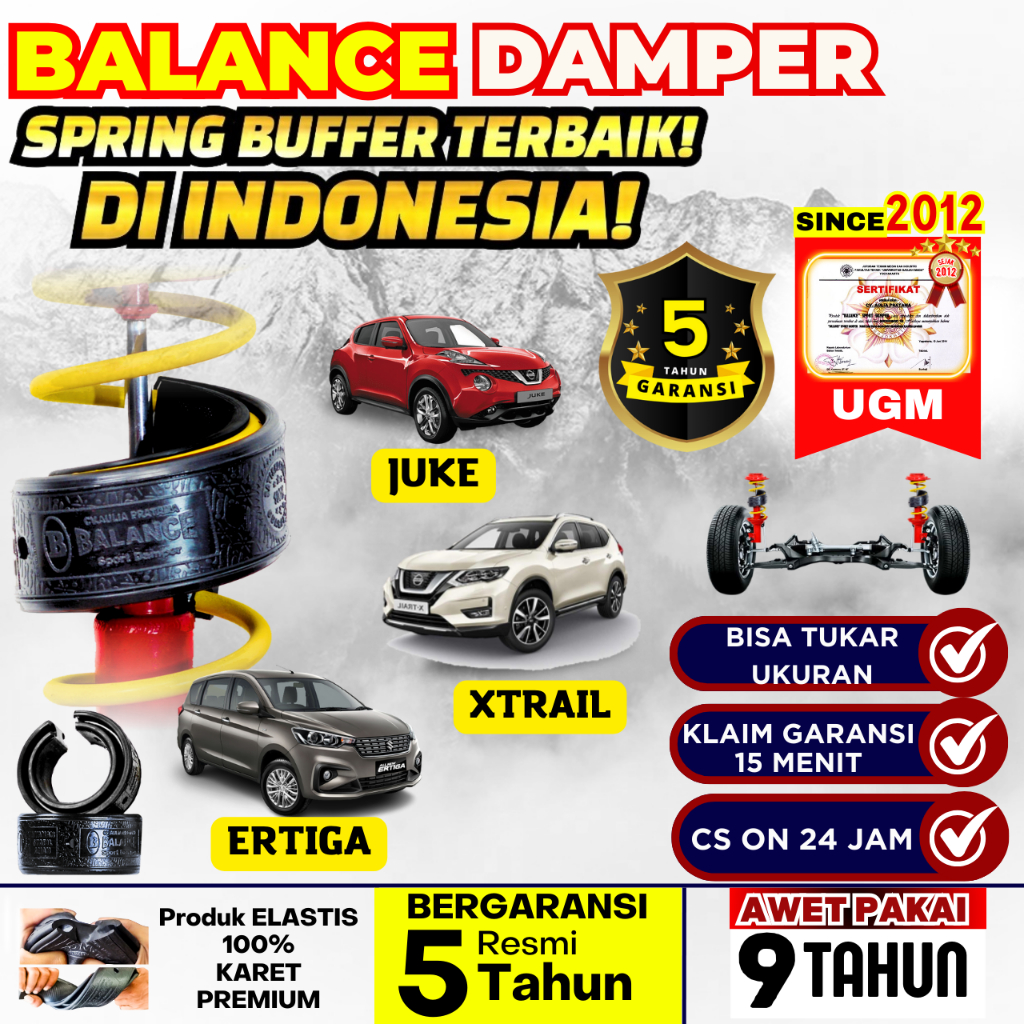 Jual BALANCE Spring Buffer Mobil ERTIGA XTRAIL JUKE Damper Shock Mobil ...
